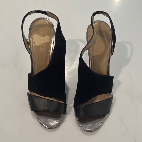 Saks Fifth Avenue | Shoes | Saks Fifth Avenue Black Modern Slingback ...